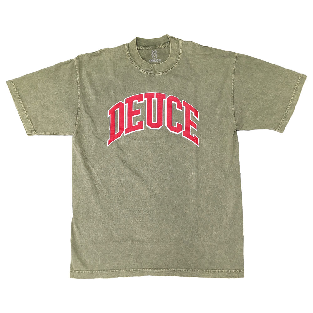 deuce ストリートTシャツ【COLLEGE】カーキ│バスケ用品専門店 BB KONG オンラインストア