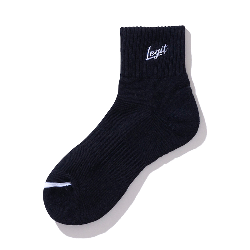 LEGIT ショートソックス【BRUSH UP SHORT SOCKS】ブラック/ホワイト SO-05│バスケ用品専門店 BB KONG ...